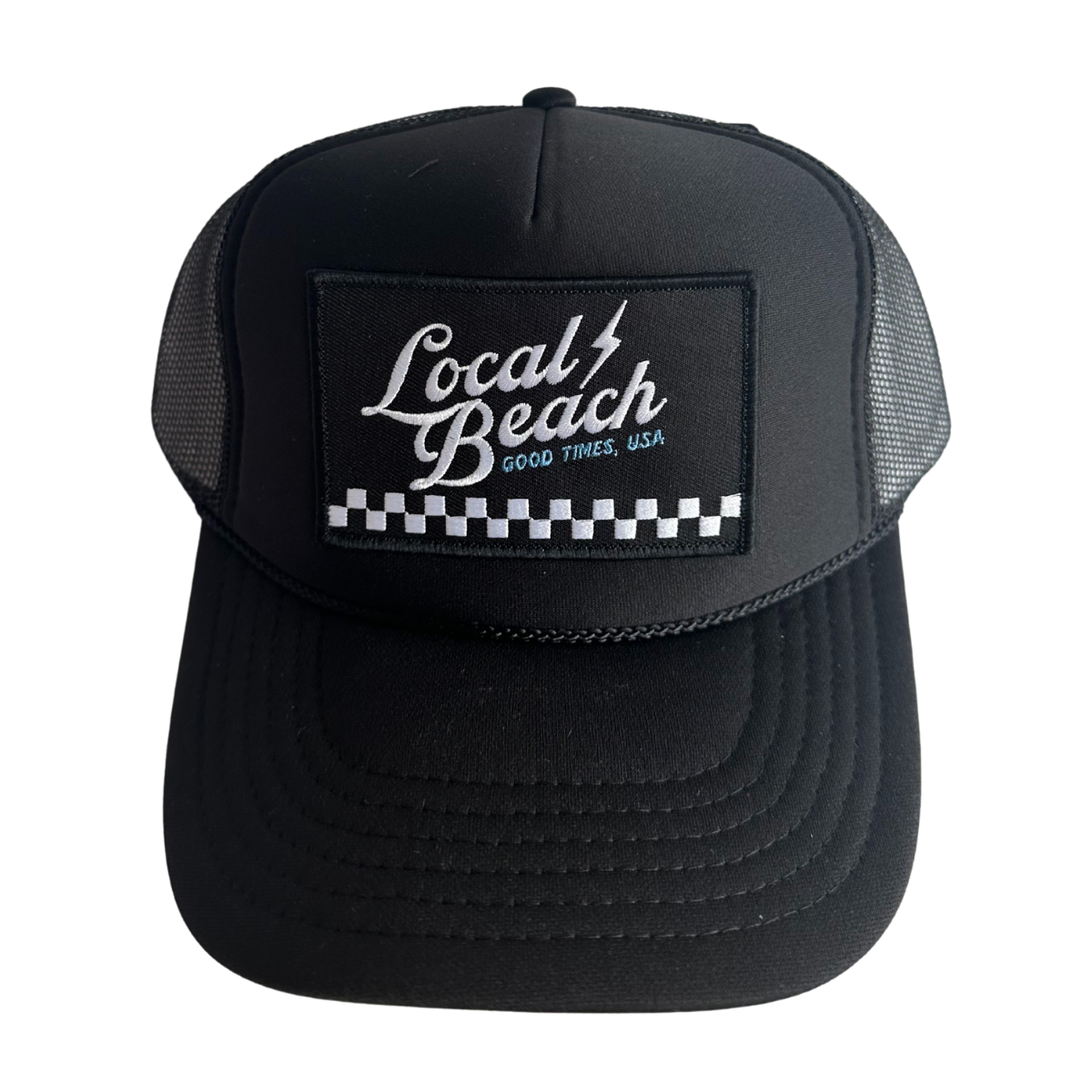 Local Beach Check Trucker Hat – LocalBeach