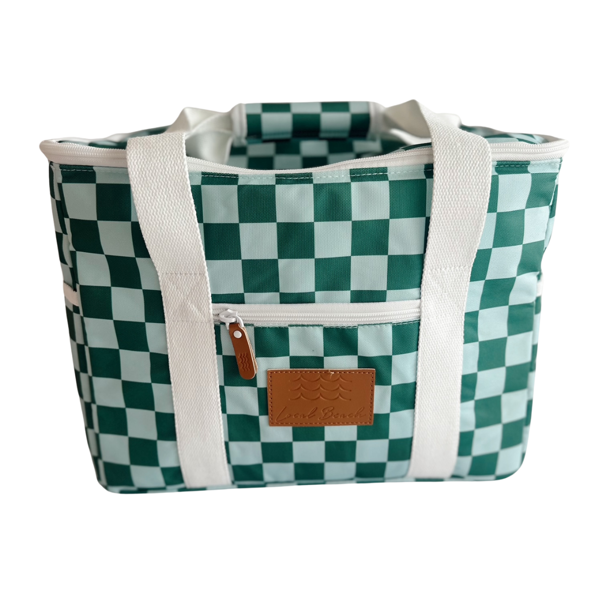 Packable Poly Canvas Green/Blue Checker Cooler Bag – LocalBeach