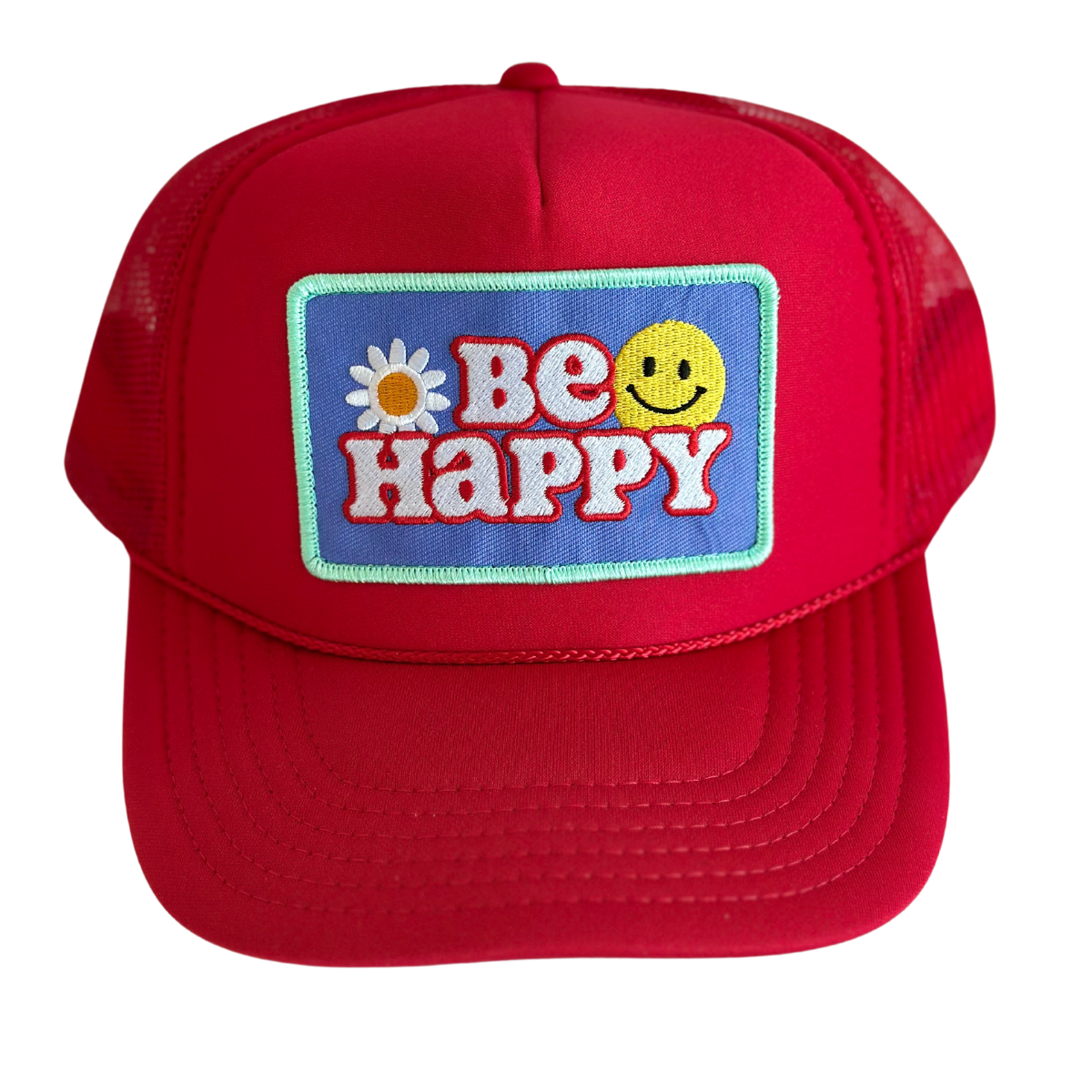 Be Happy Patch Trucker Hat – LocalBeach