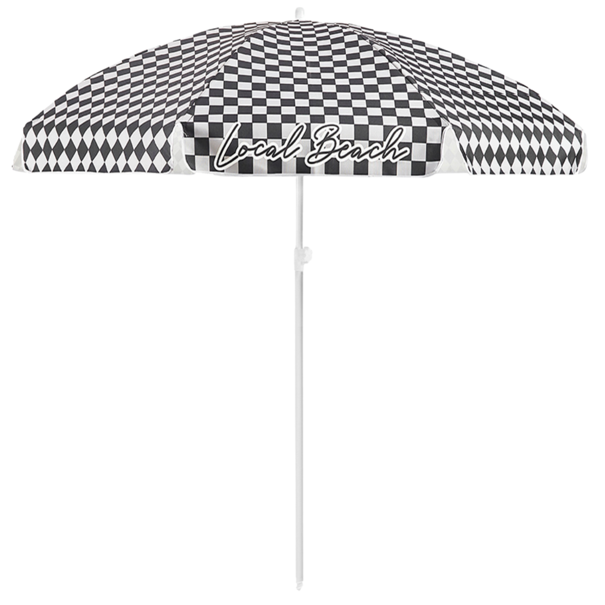 Checker Black/Grey Beach Umbrella – LocalBeach