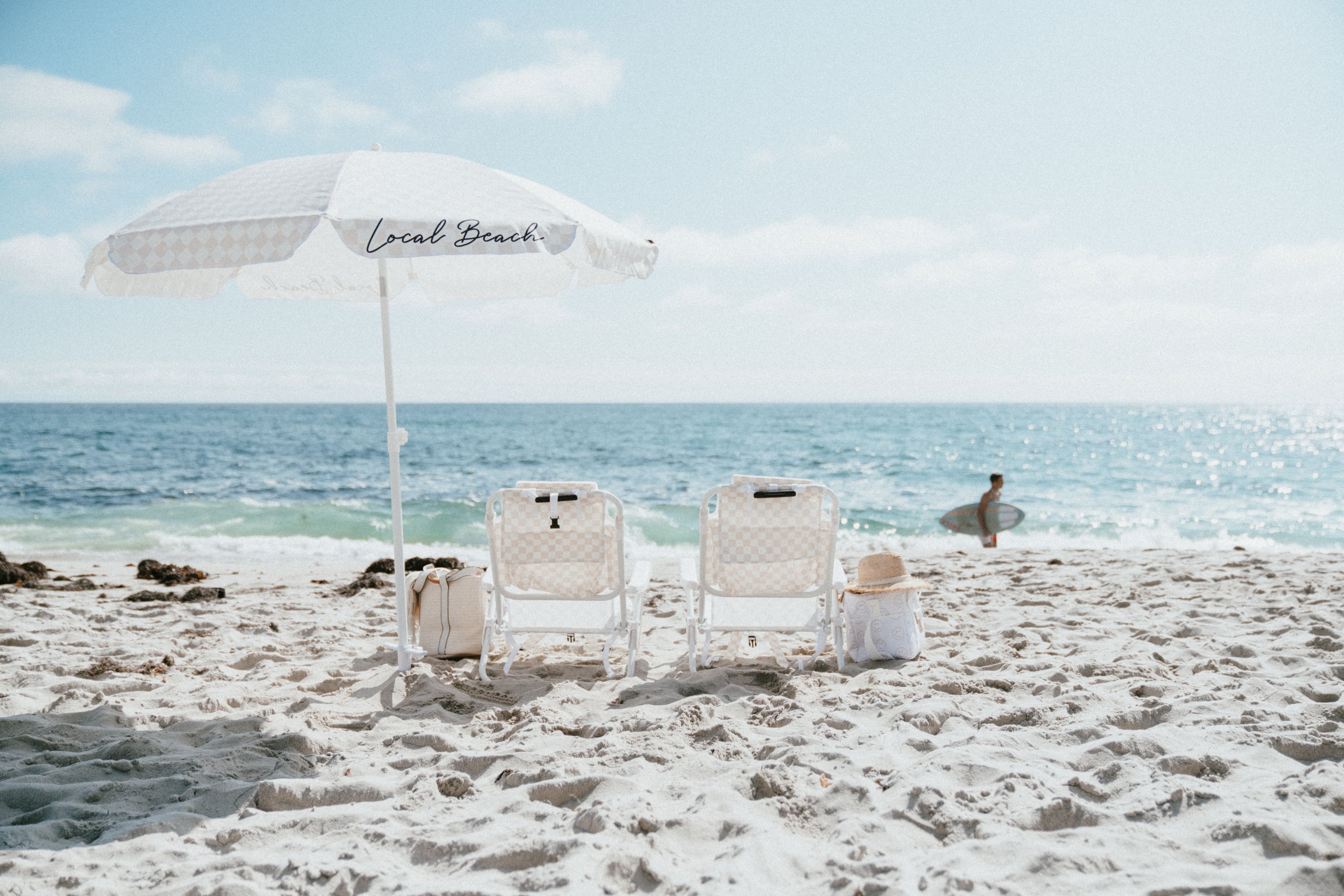 Checker Backpack Reclining Beach Chair Sand – LocalBeach