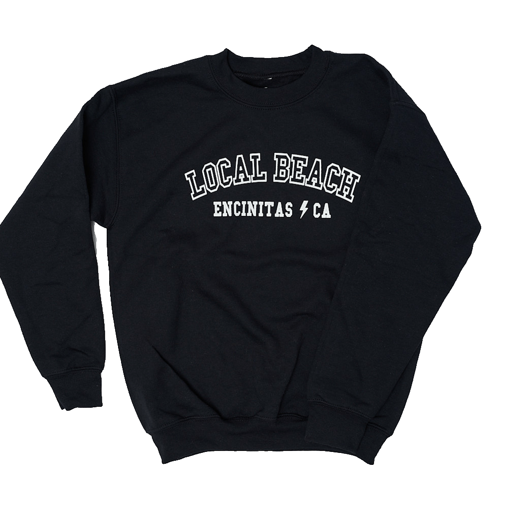 Kids Local Beach Black Crew Fleece – LocalBeach