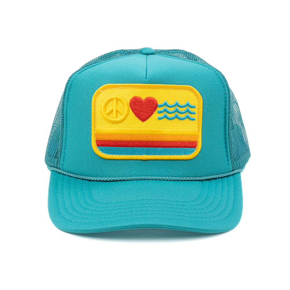 Peace Love & Waves Patch Trucker Hat – LocalBeach
