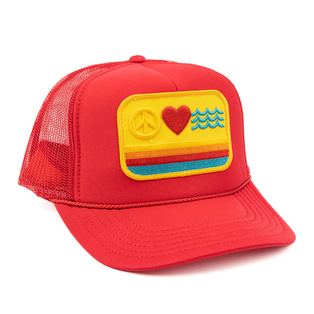 Peace Love & Waves Patch Trucker Hat – LocalBeach